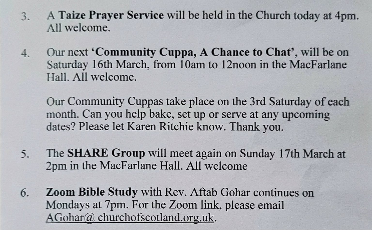 weekly News – News and Announcements